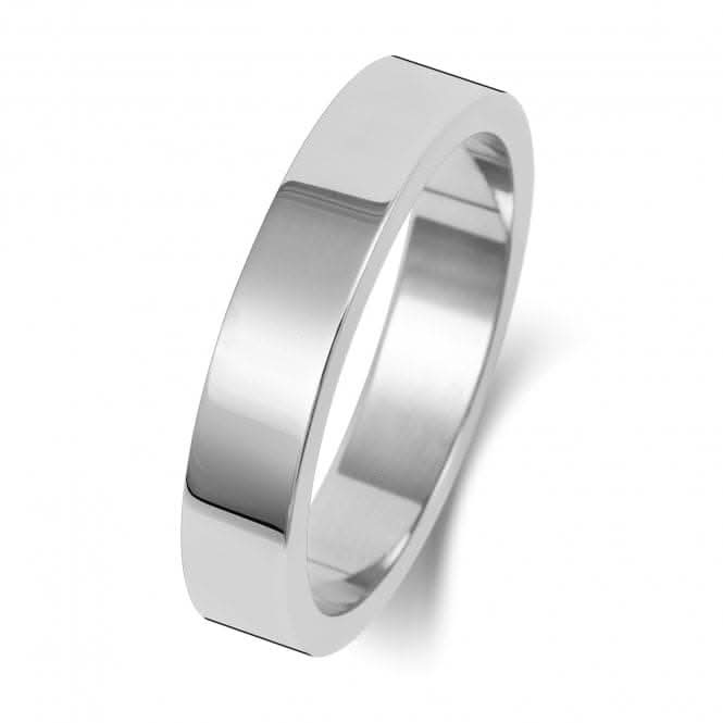 Wedding Band 18K Flat Flat 4 mm-1.75 Wedding Ring WQ174WH – – Acotis ...