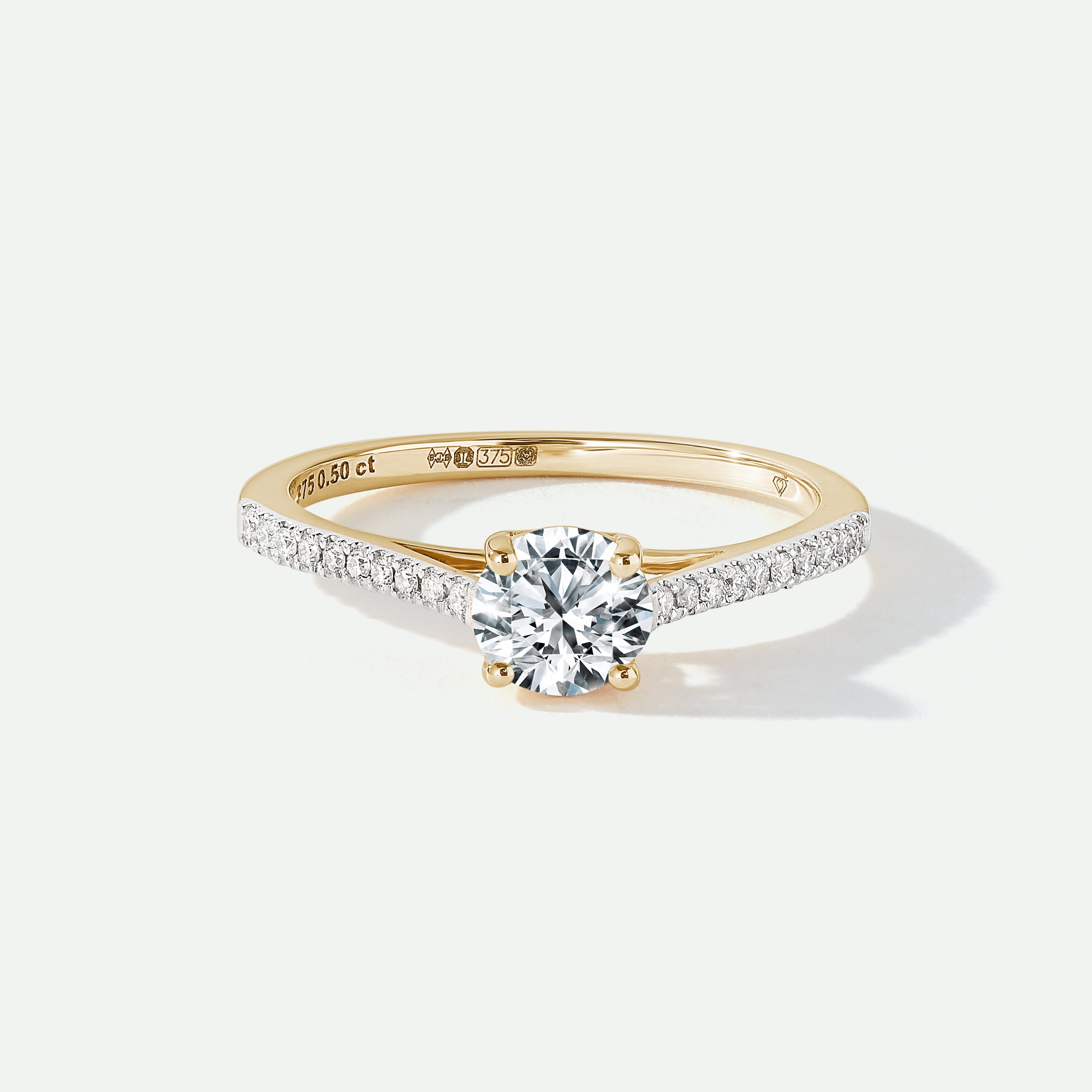 Margot | 9ct Yellow Gold 0.50ct tw Lab Grown Diamond Ring – Acotis ...