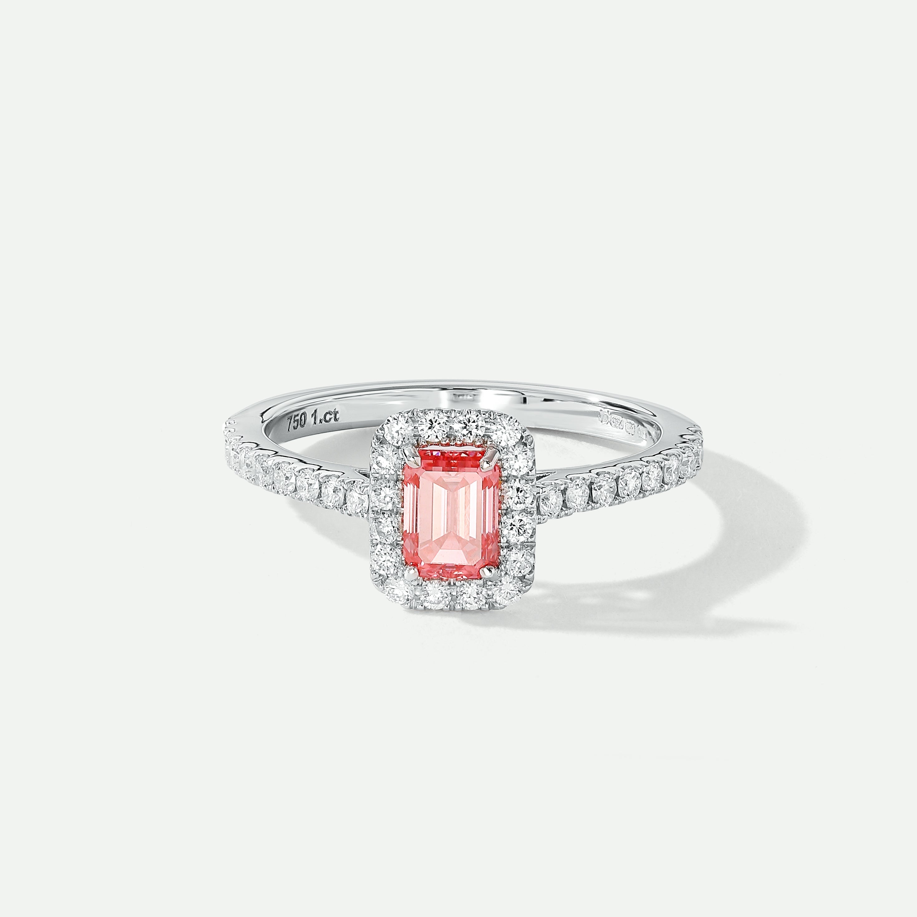 Norma | 18ct White Gold 1ct tw Lab Grown Pink Diamond Ring – Acotis ...