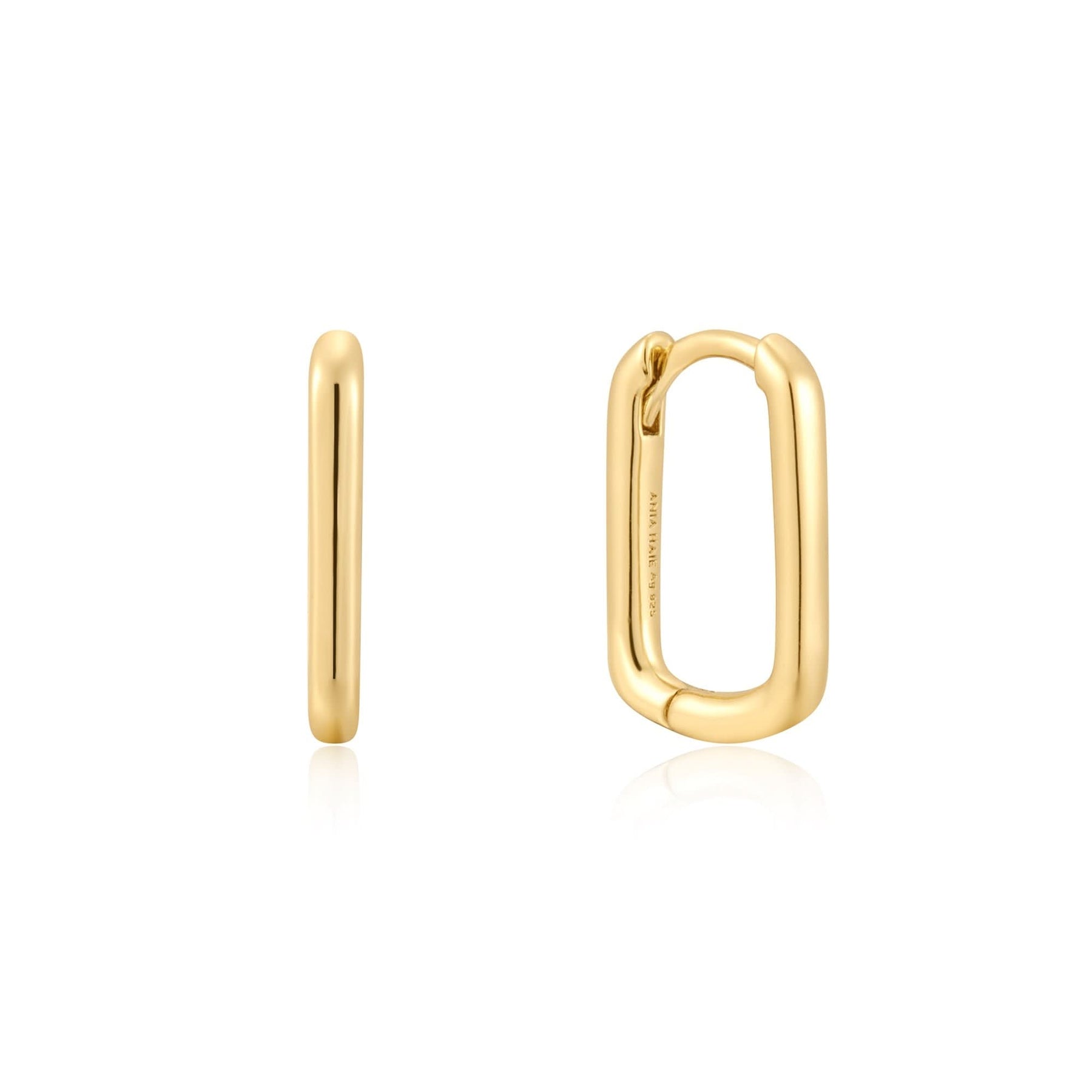 Gold Oval Huggies by Ania Haie – Acotis Jewellery
