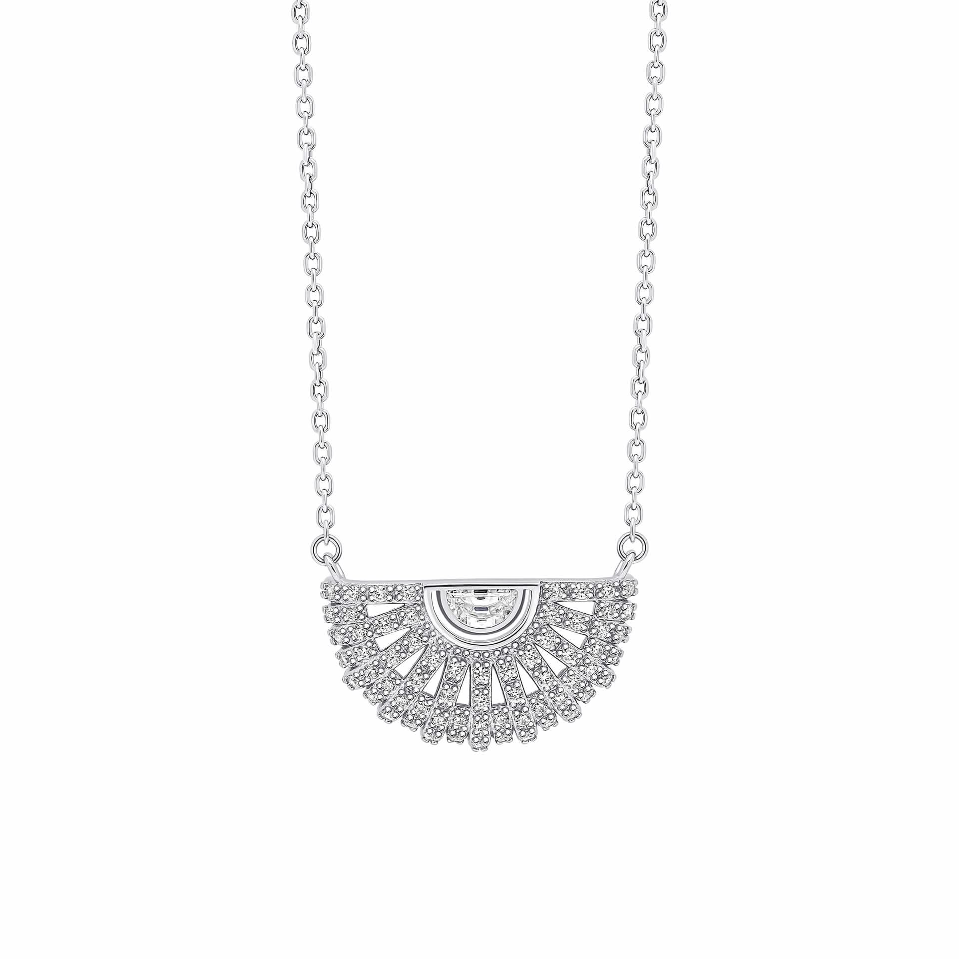Fiorelli Silver Clear Cubic Zirconia Necklace N4608C – Elegant – Acotis ...