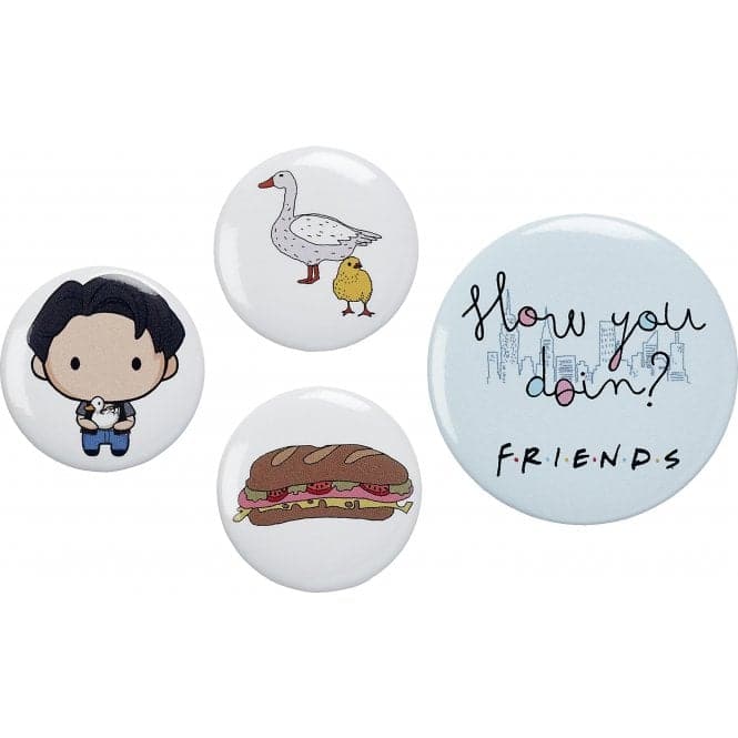 FRIENDS TV Show Joey Button Badge Set (4 x button badges) – Acotis Diamonds