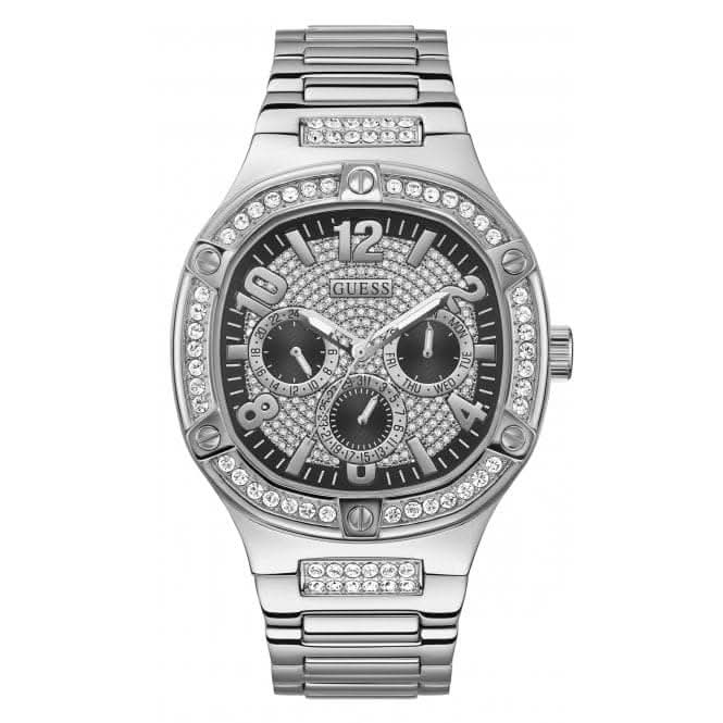 Guess Gents Duke Stainless Steel Silver Watch GW0576G1 – Acotis Diamonds