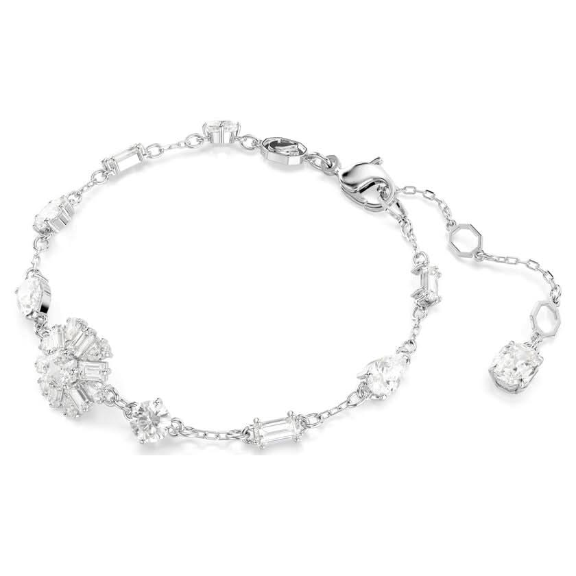 Swarovski Idyllia Rhodium Plated White Snowflake Bracelet 5691485 ...