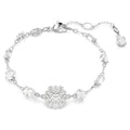 Swarovski Idyllia Rhodium Plated White Snowflake Bracelet 5691485 ...