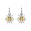 Swarovski Idyllia Yellow Rhodium Plated Flower Drop Earrings 5683243 ...