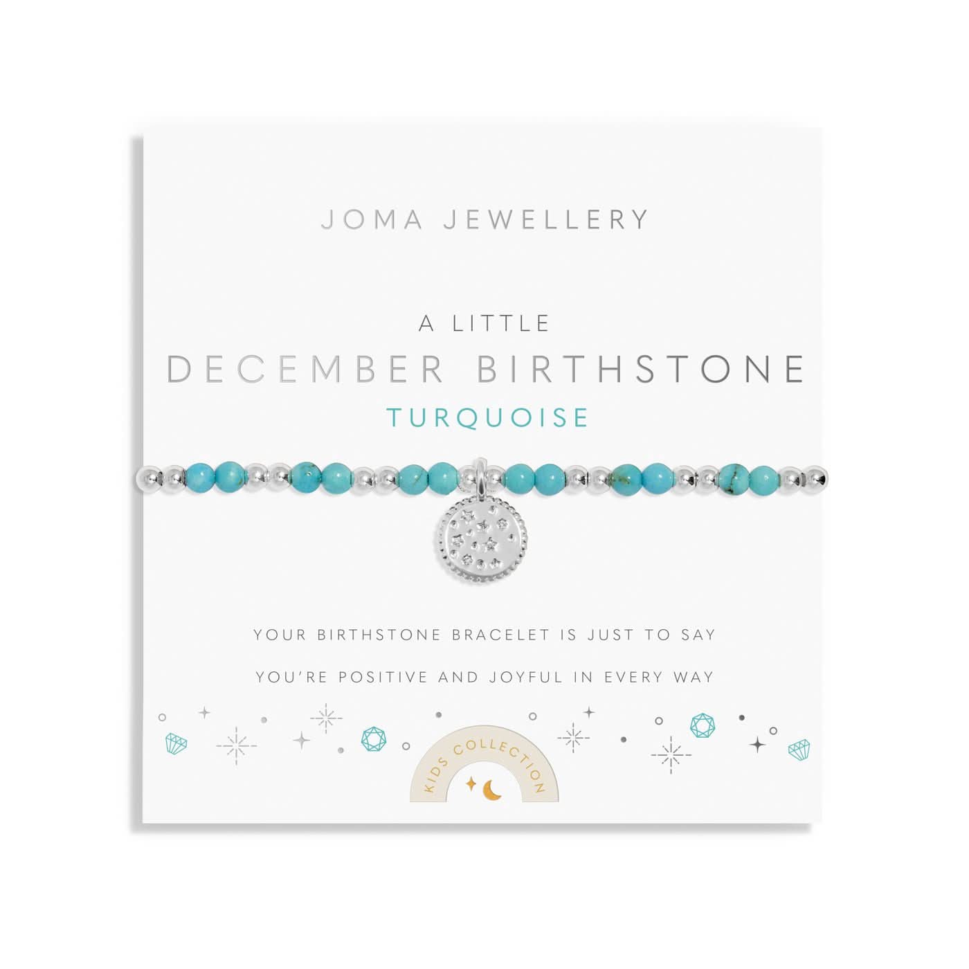 December Birthstone Bracelets for Women 925 Sterling Silver I Love You Lett