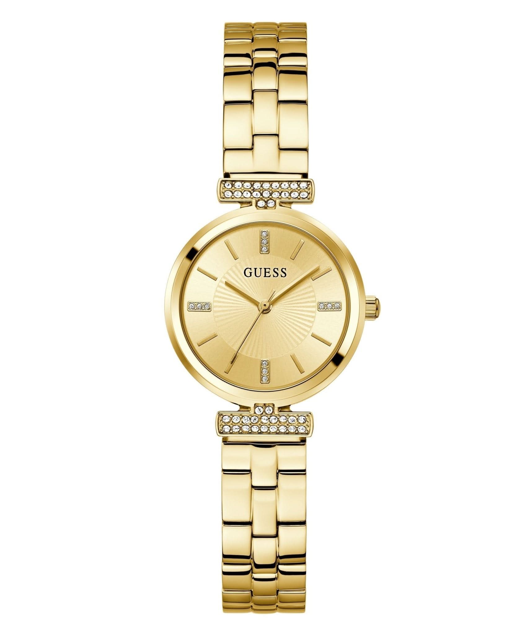 Guess Ladies Array Gold Tone Recycled Steel Watch GW0762L2 – – Acotis ...