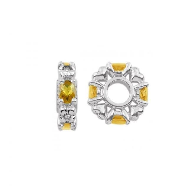 November Birthstone Silver Wheel Charm S348C – Timeless Design ...