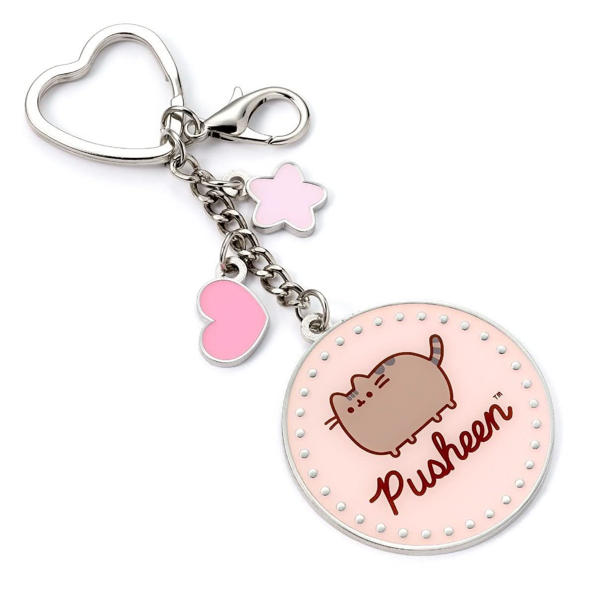 Pusheen the Cat Pink name Keyring PTCK0107 – Acotis Jewellery
