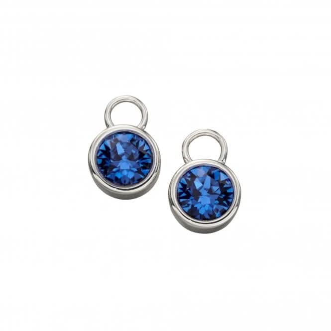 Sterling Silver December Blue Zircon Swarovski Birthstone Charm ...