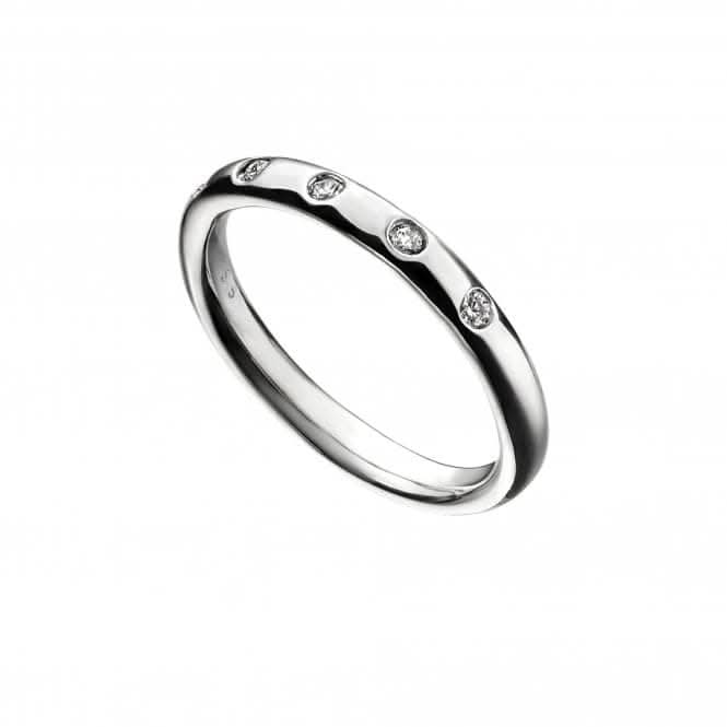 Sterling Silver Flush Set Zirconia Band Ring R3733C – – Acotis Jewellery