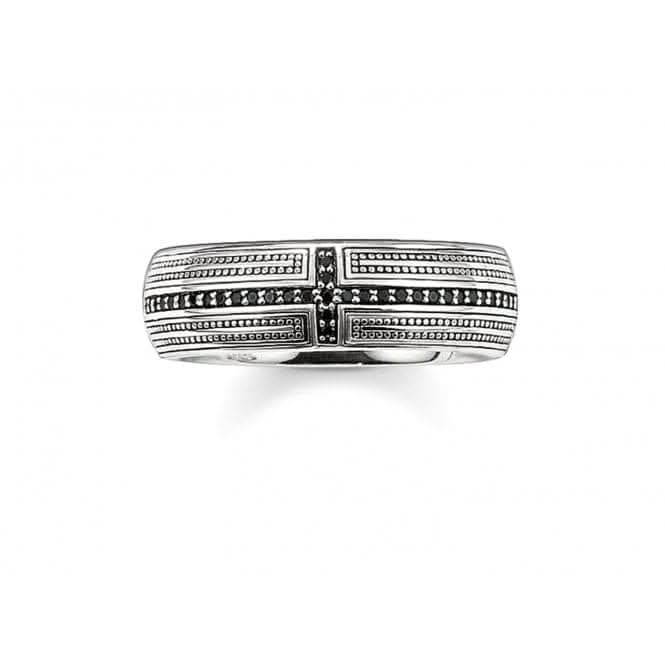 Thomas Sabo Pavé Cross Band Ring TR1943-051-11 – Acotis Jewellery